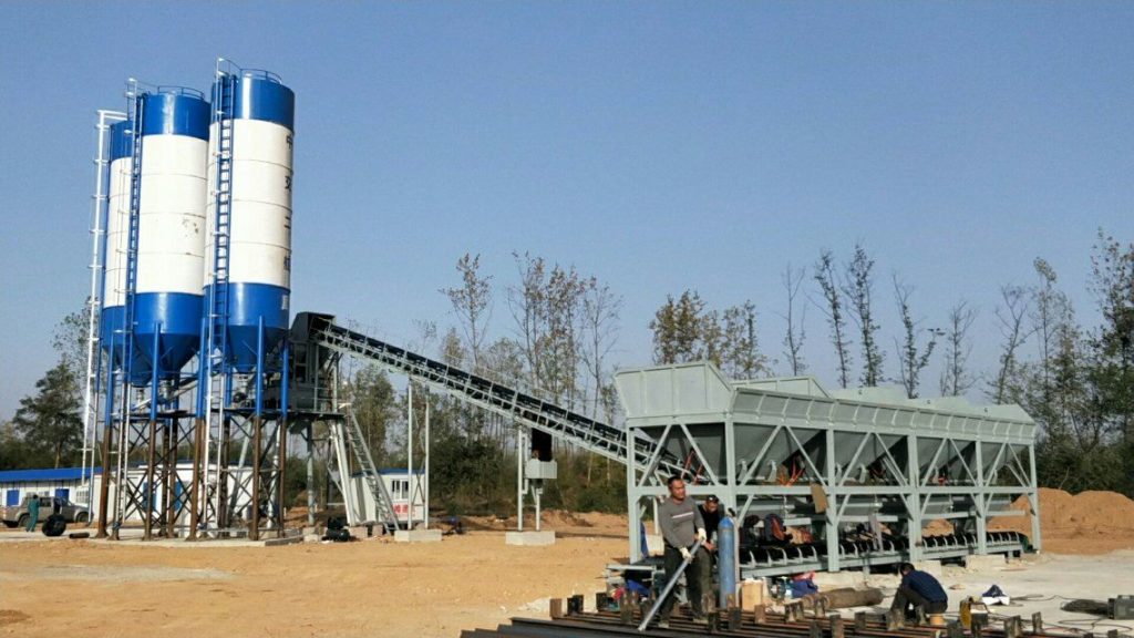 Concrete mixing plant working in the Philippines - Truseen Machinery