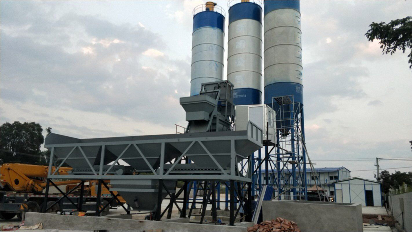 Installation of concrete mixing plant - Truseen Machinery